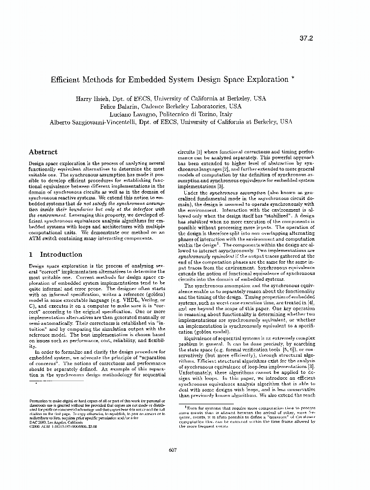 Efficient methods for embedded system design space exploration | IEEE ...