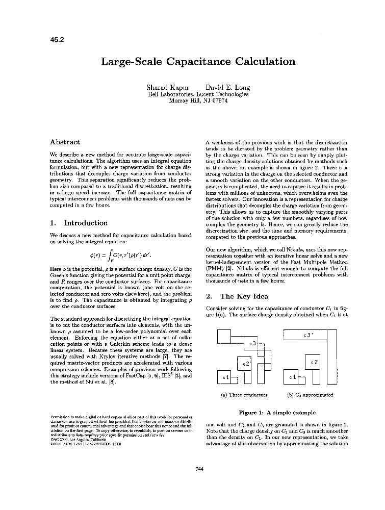Large-scale capacitance calculation | IEEE Conference Publication ...