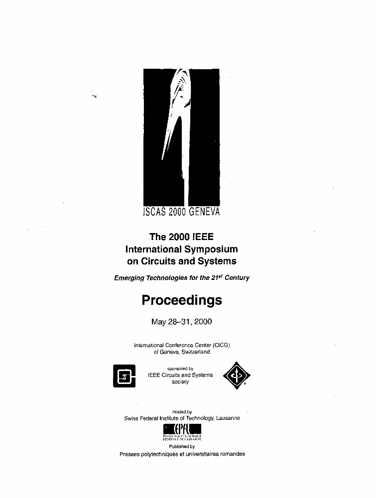 The 2000 IEEE international symposium on circuits and systems | IEEE ...