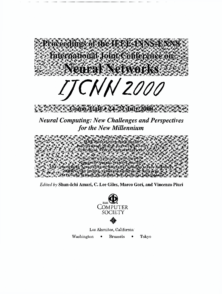 Proceedings of the IEEE-INNS-ENNS International Joing Conference on Neural Networks | IEEE ...