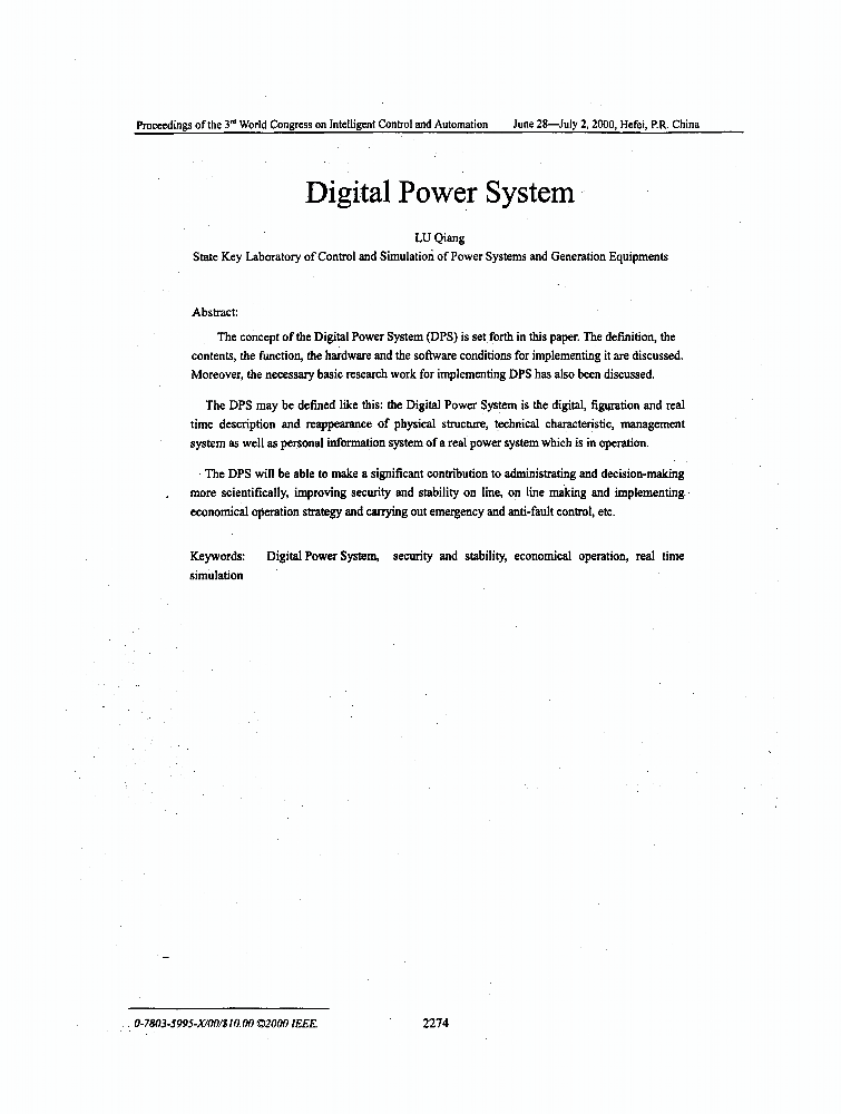 Digital power system | IEEE Conference Publication | IEEE Xplore