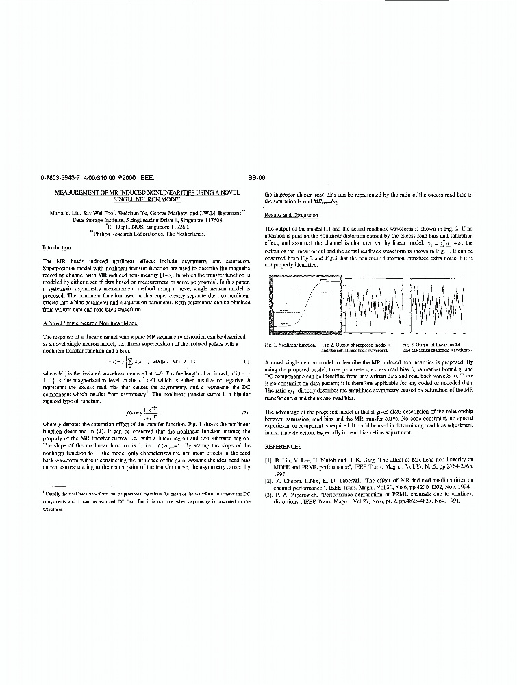 Measurement of MR induced nonlinearities using a novel single neuron ...