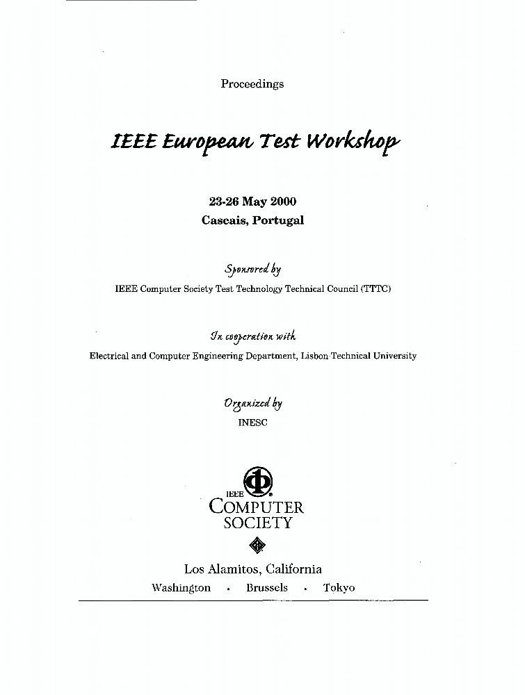 Proceedings IEEE European Test Workshop | IEEE Conference Publication ...