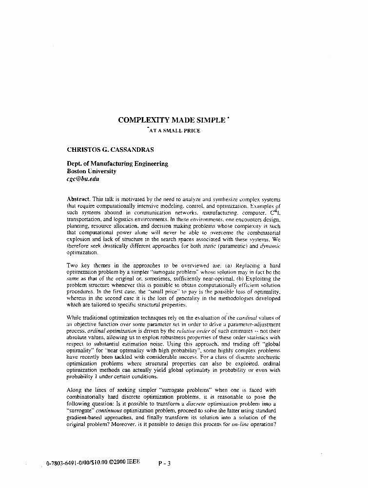 Complexity made simple at a small price | IEEE Conference Publication ...