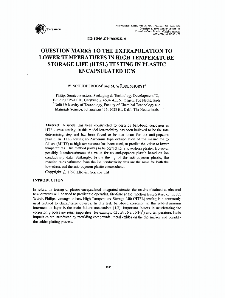 Question marks to the extrapolation to lower temperatures in high ...