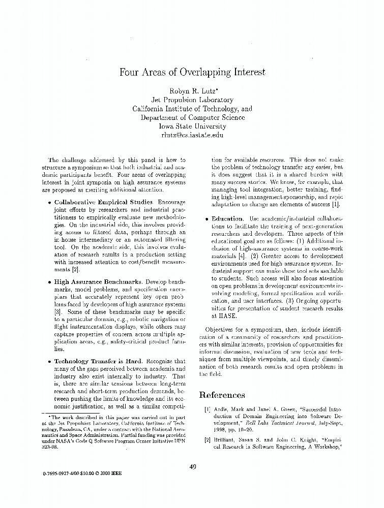 Four areas of overlapping interest | IEEE Conference Publication | IEEE ...