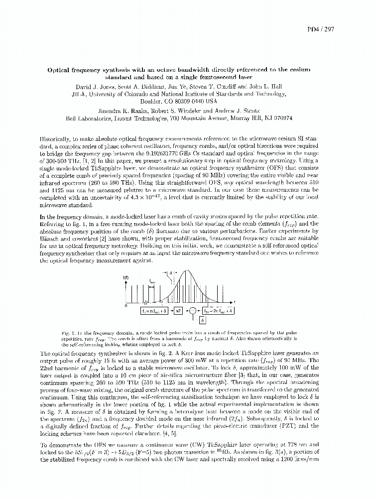 Optical Frequency Synthesis With An Octave Bandwidth Directly Referenced To The Cesium Standard