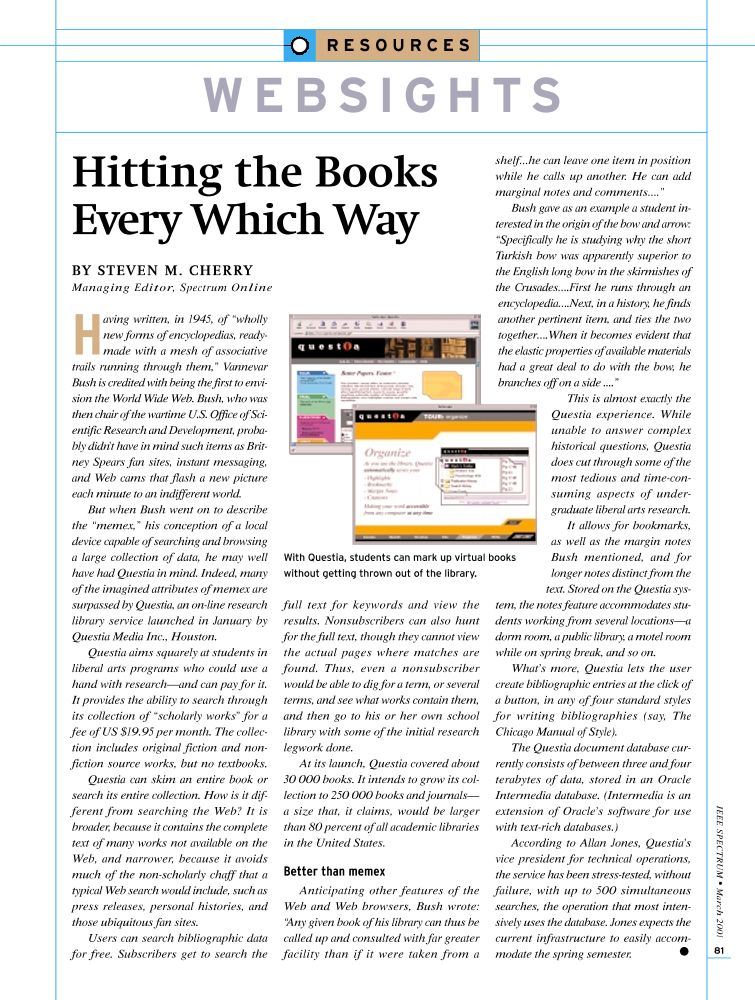 Hitting the books every which way | IEEE Journals & Magazine | IEEE Xplore