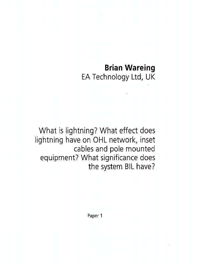 The effects of lightning on overhead lines | IET Conference Publication ...