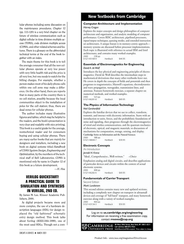 Verilog quickstart! a practical guide to simulation and synthesis in verilog, 2nd ed. [Book ...