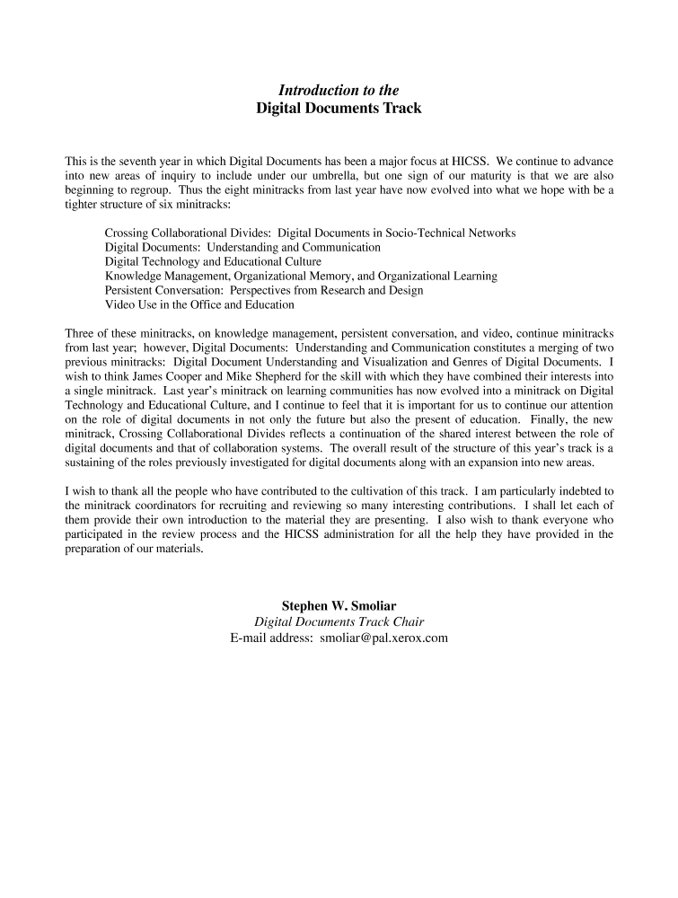Introduction to the digital documents track | IEEE Conference ...