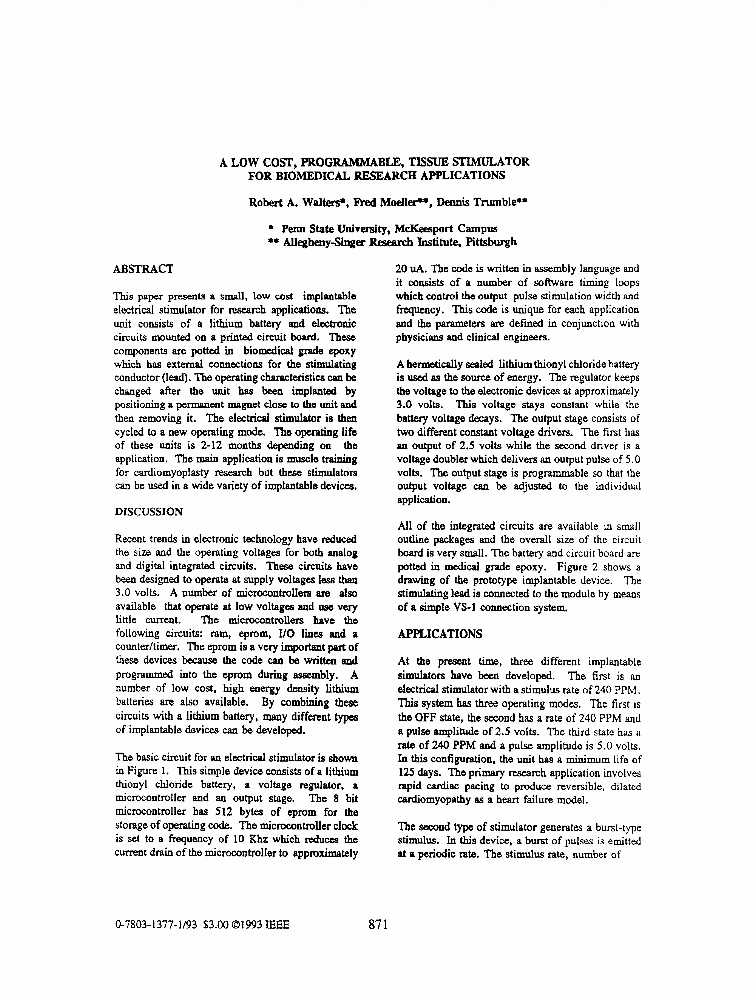 A low cost, programmable, tissue stimulator for biomedical rmarch ...
