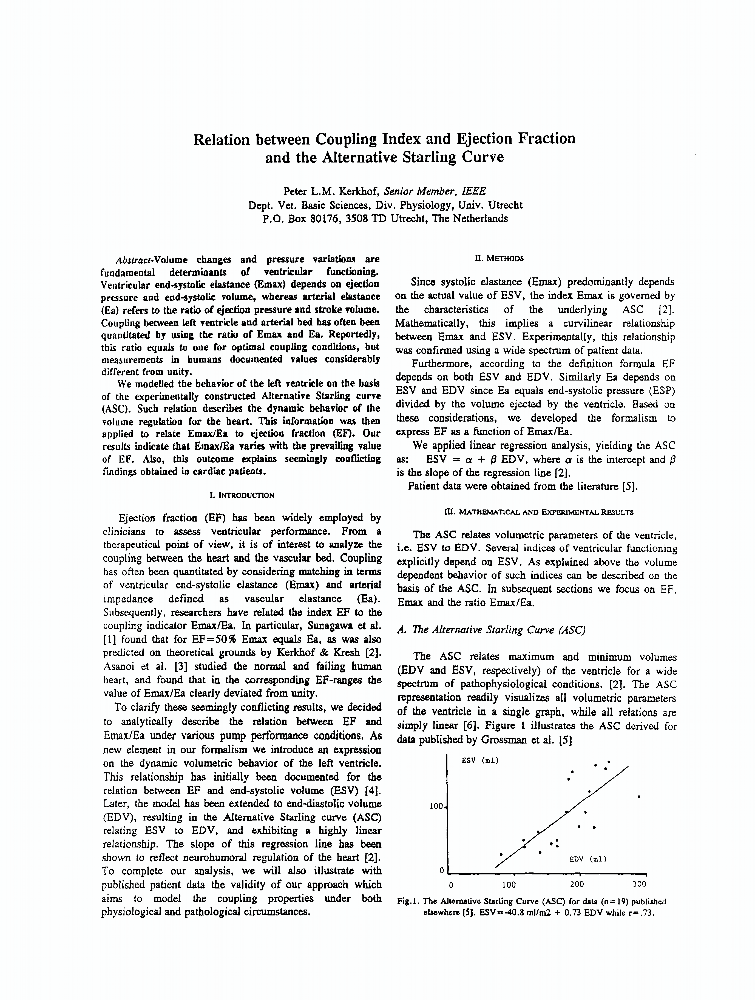 Relation between coupling index and ejection fraction and the ...