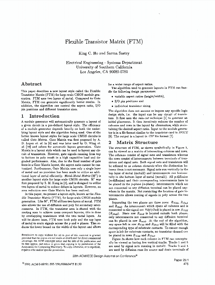 Flexible transistor matrix (FTM) | IEEE Conference Publication | IEEE ...
