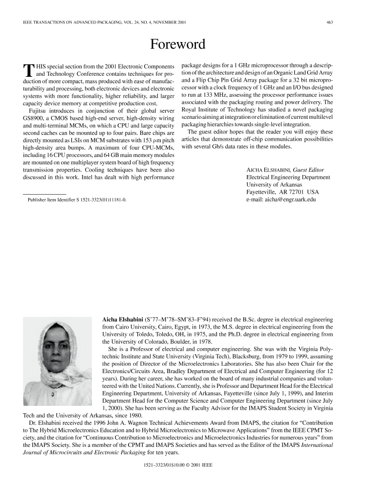 Foreword | IEEE Journals & Magazine | IEEE Xplore