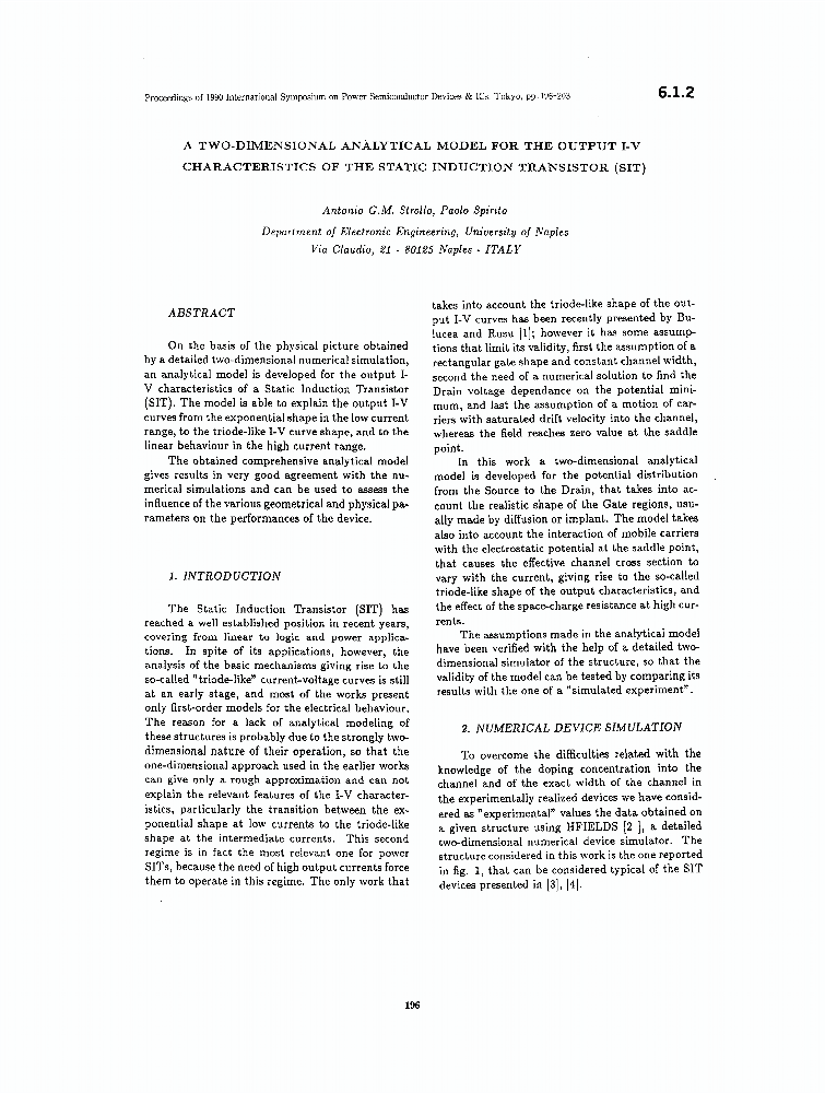 A two-dimensional analytical model for the output I-V characteristics ...