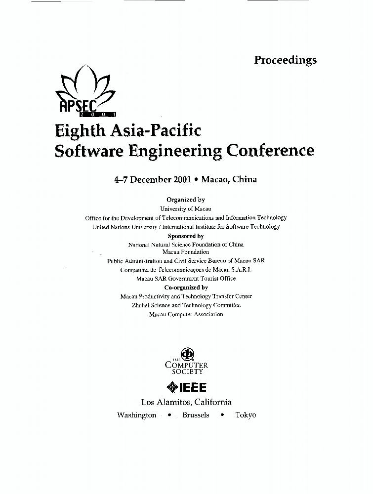 Proceedings Eighth Asia-Pacific Software Engineering Conference | IEEE ...