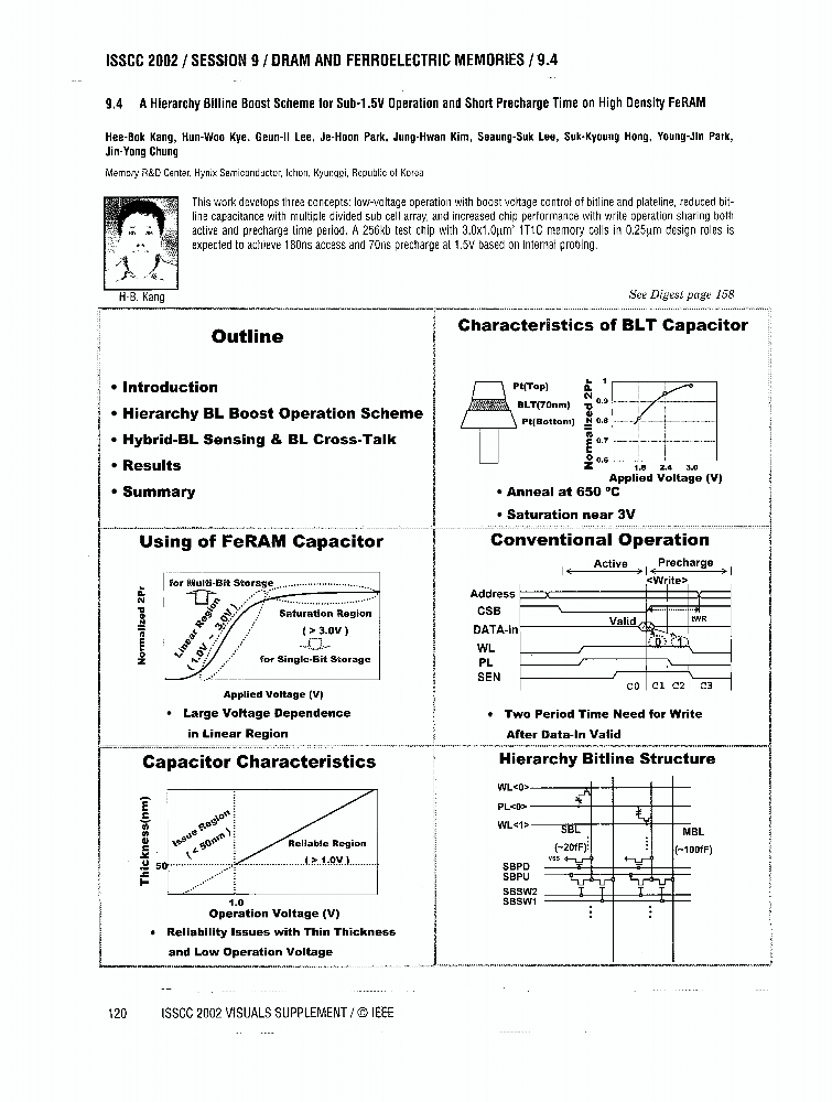 A hierarchy bitline boost scheme for sub-1.5V operation and short ...