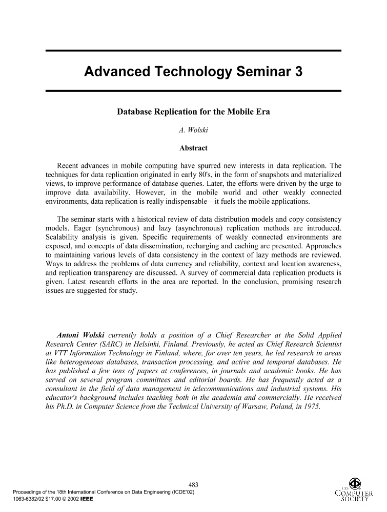 Database replication for the mobile era | IEEE Conference Publication ...