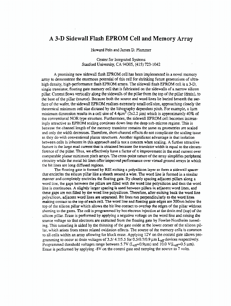 A 3-D sidewall flash EPROM cell and memory array | IEEE Conference ...