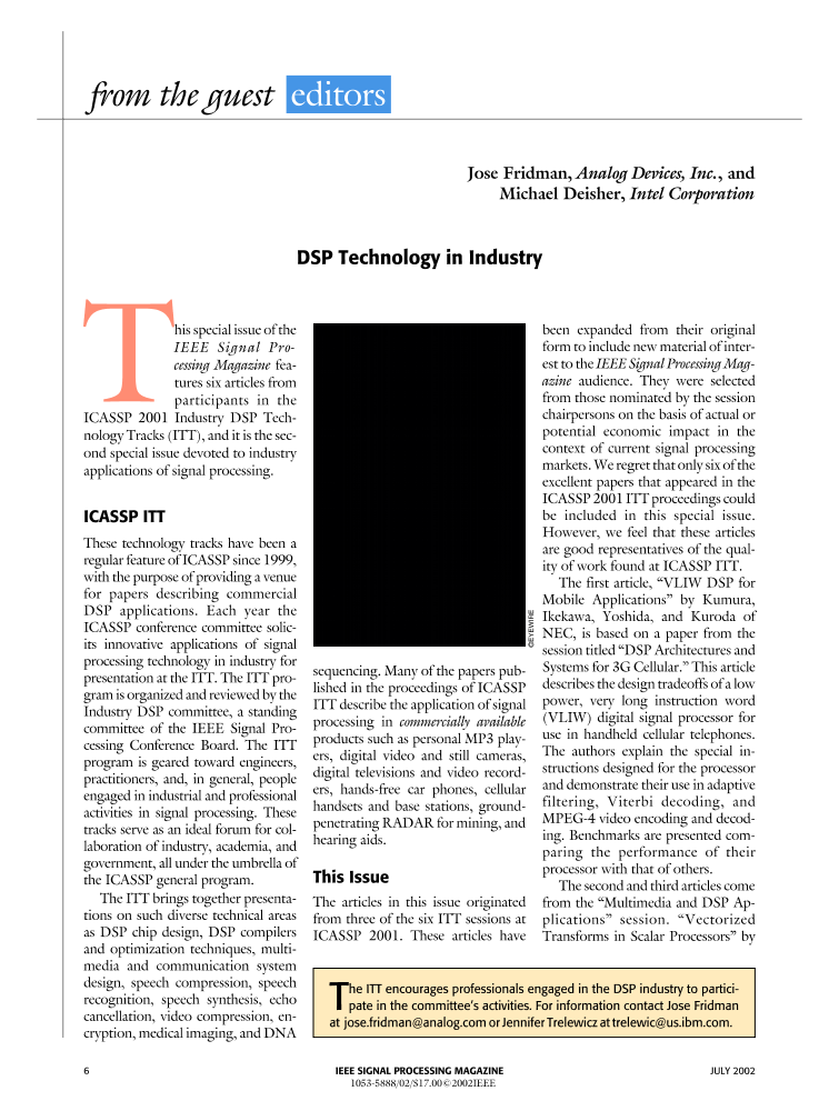 DSP technology in industry | IEEE Journals & Magazine | IEEE Xplore