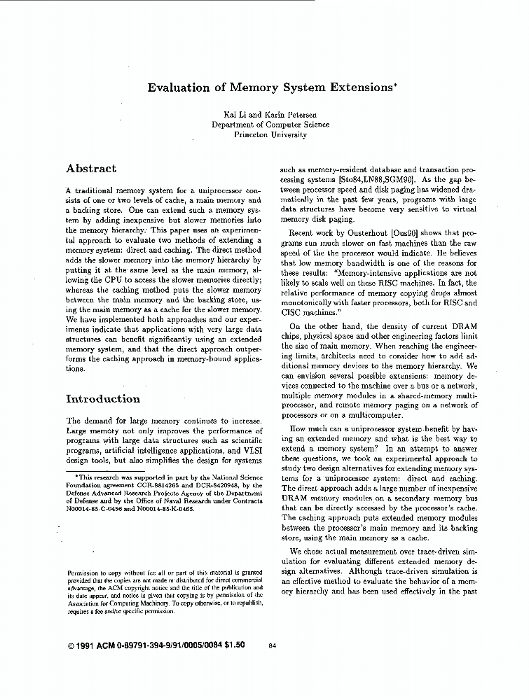 Evaluation of memory system extensions | IEEE Conference Publication ...