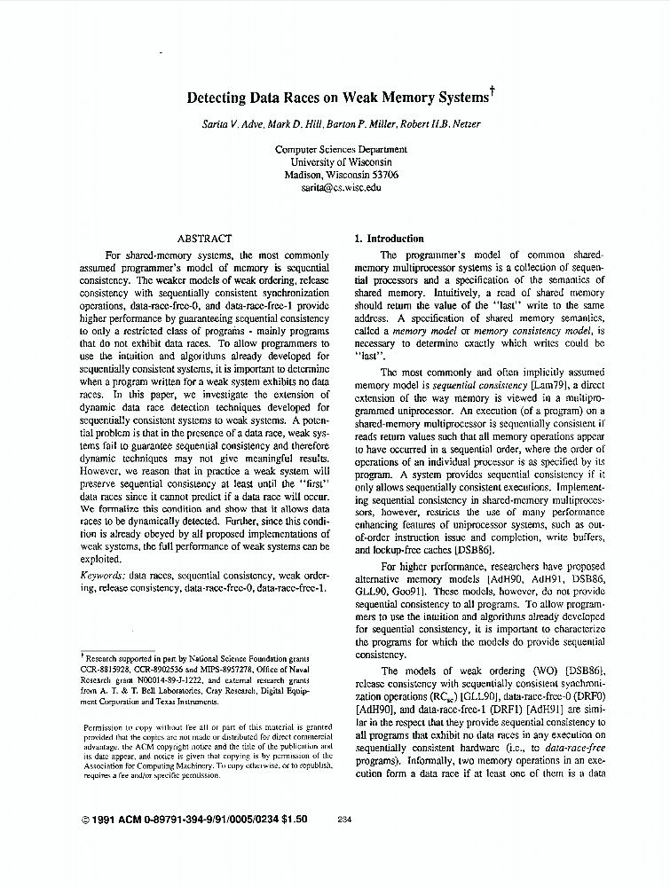 Detecting data races on weak memory systems | IEEE Conference Publication | IEEE Xplore