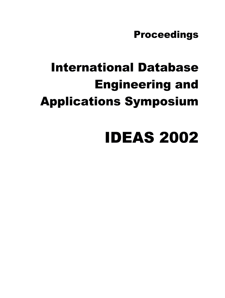Proceedings International Database Engineering and Applications ...
