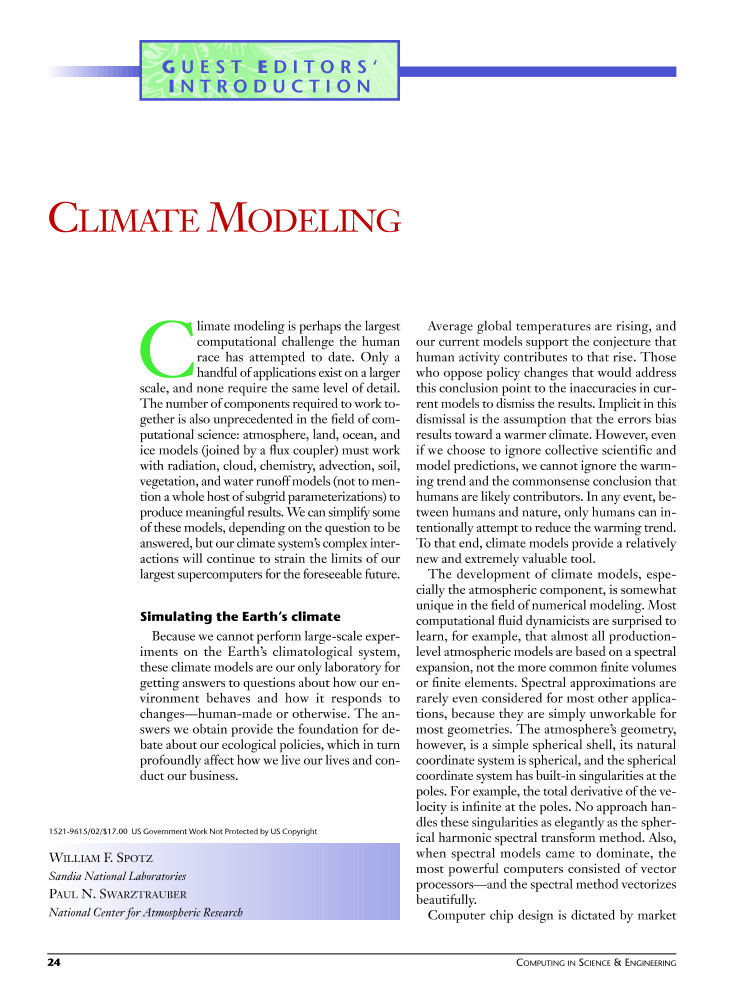 Climate modeling | IEEE Journals & Magazine | IEEE Xplore