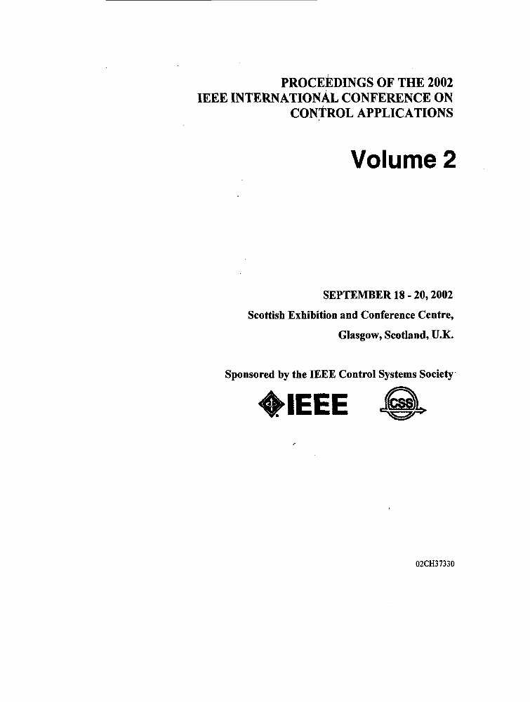 Proceedings of the 2002 IEEE International Conference on Control ...