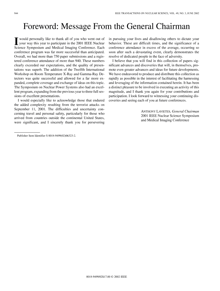 Foreword: message from the general chairman | IEEE Journals & Magazine ...