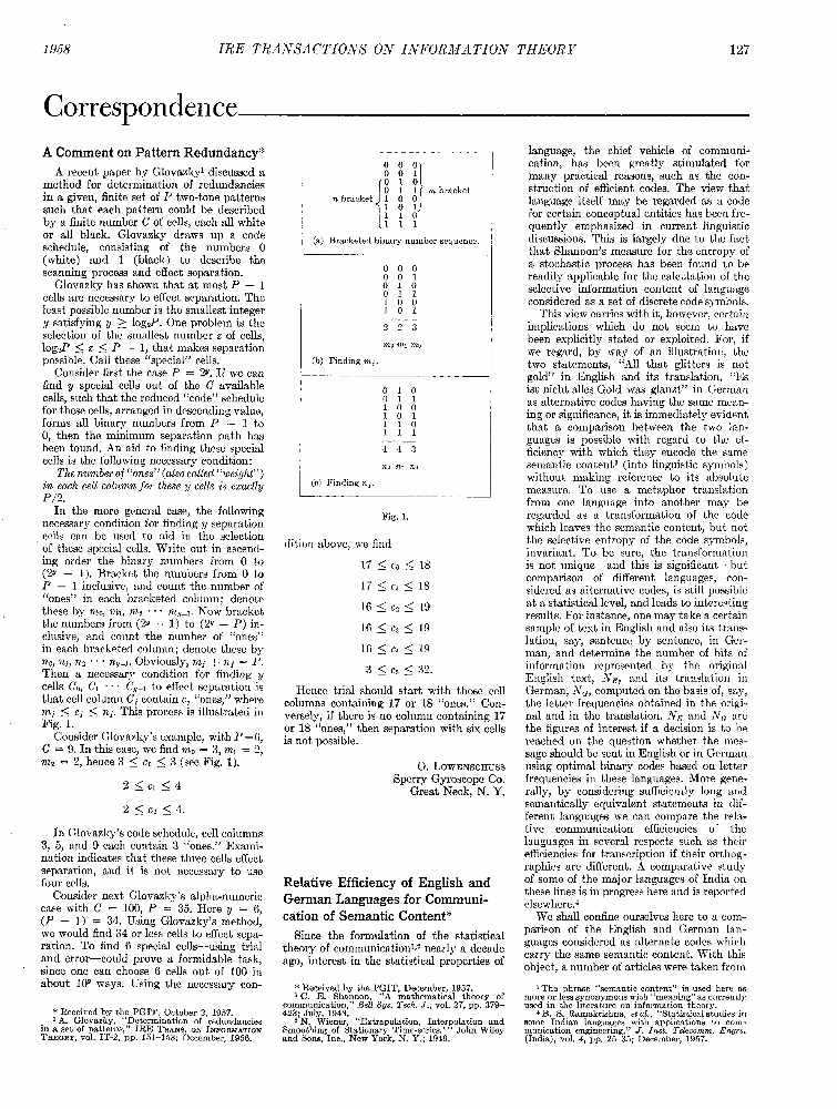 A comment on pattern redundancy (Corresp.) | IEEE Journals & Magazine ...