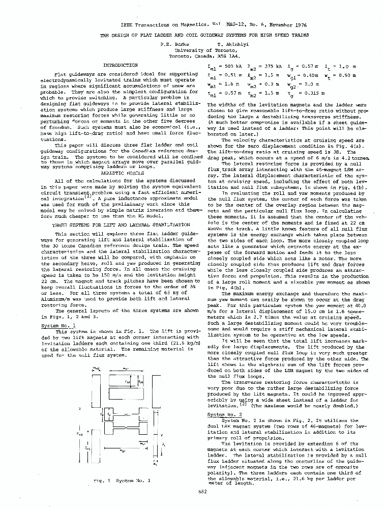 The design of flat ladder and coil guideway systems for high speed ...