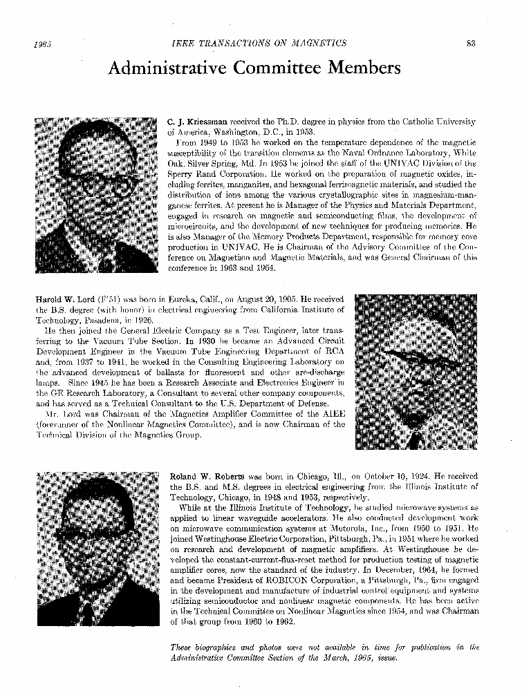 Administrative committee members | IEEE Journals & Magazine | IEEE Xplore