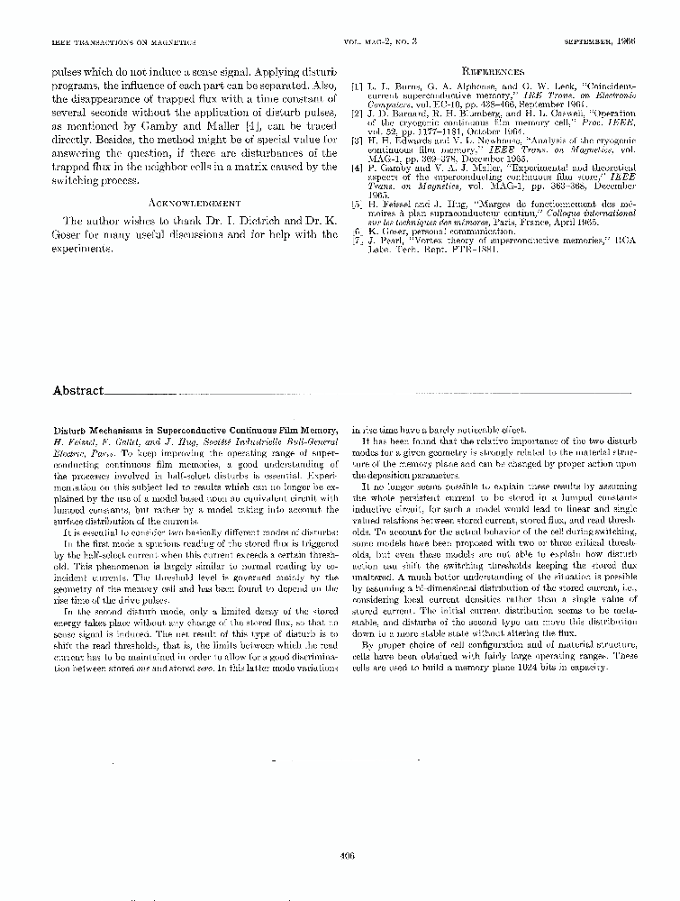 Disturb mechanisms in superconductive continuous film memory | IEEE ...