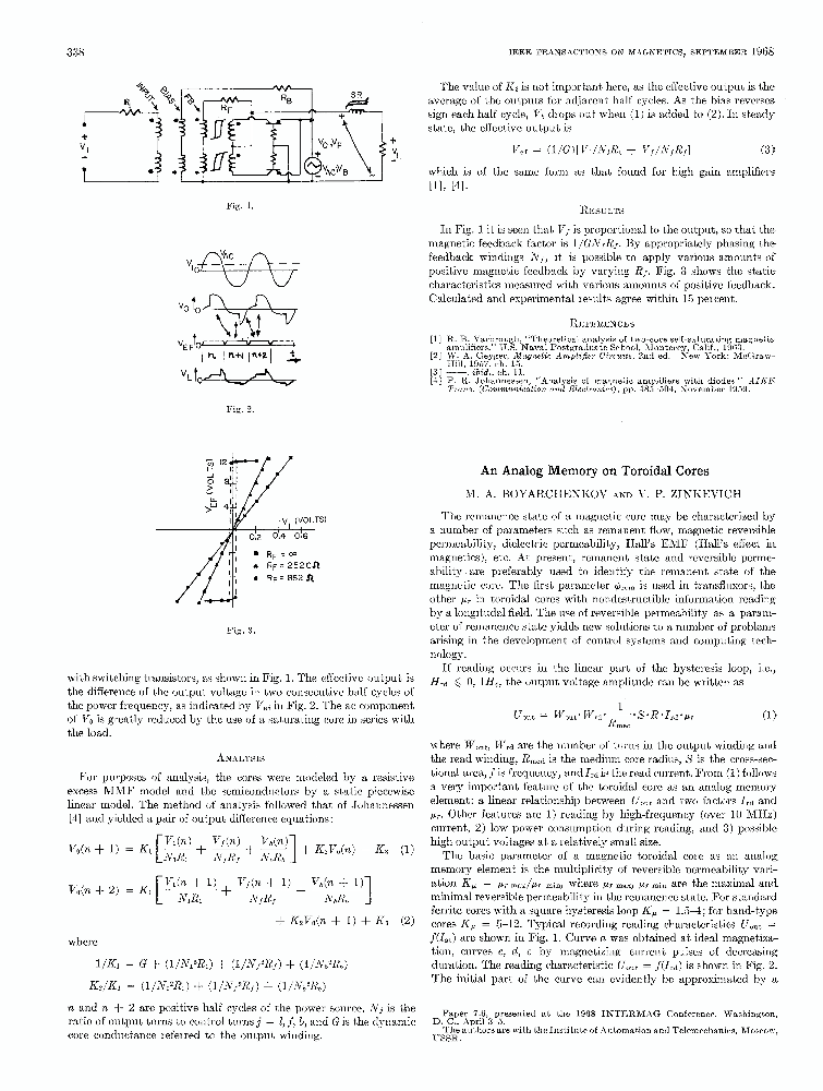 An analog memory on toroidal cores | IEEE Journals & Magazine | IEEE Xplore