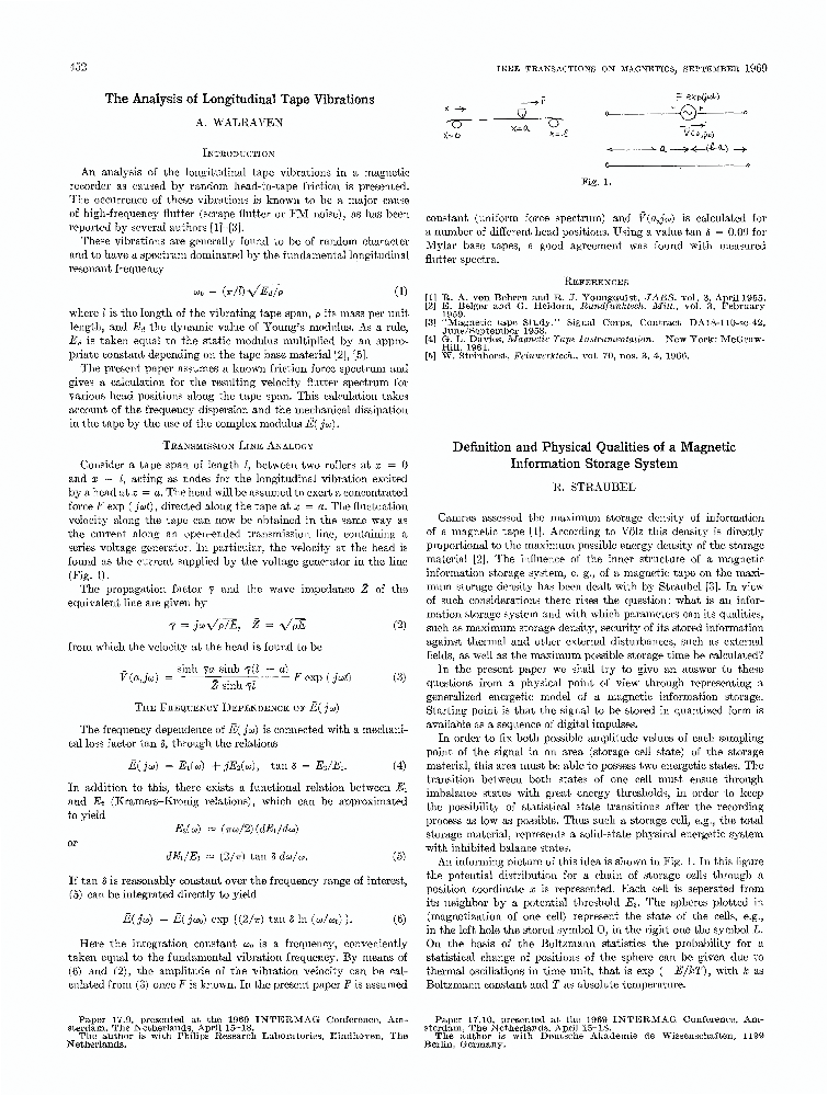 Definition and physical qualities of a magnetic information storage ...