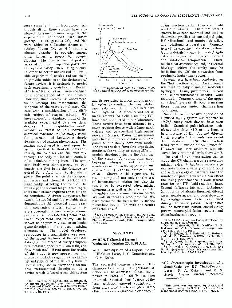 Investigation of a supersonic cw HF-chain laser | IEEE Journals ...
