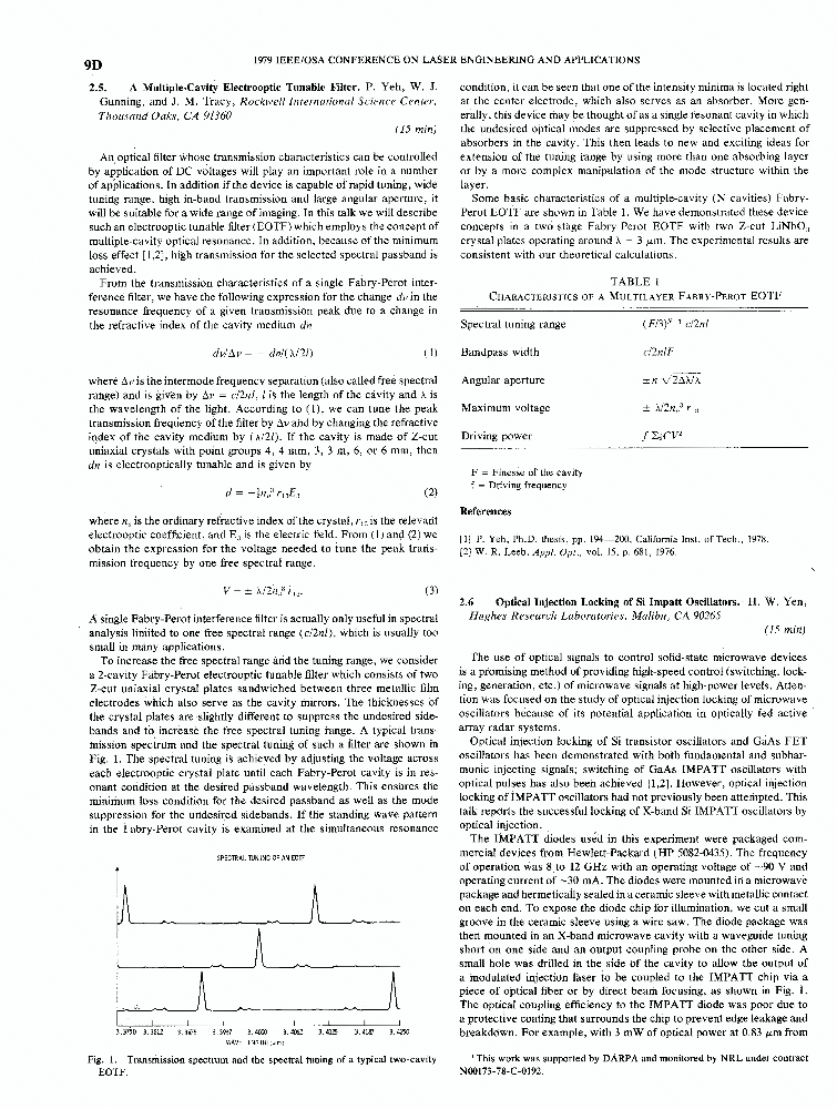 A multiple-cavity electrooptic tunable filter | IEEE Journals ...