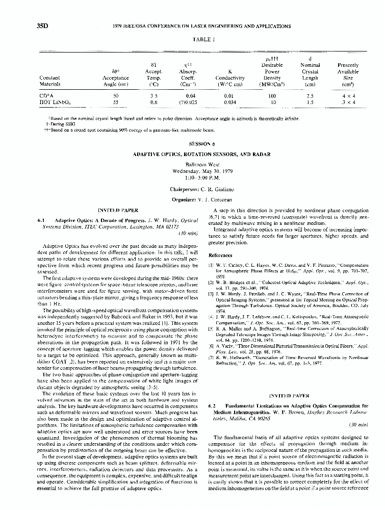 Fundamental limitations on adaptive optics compensation for medium ...