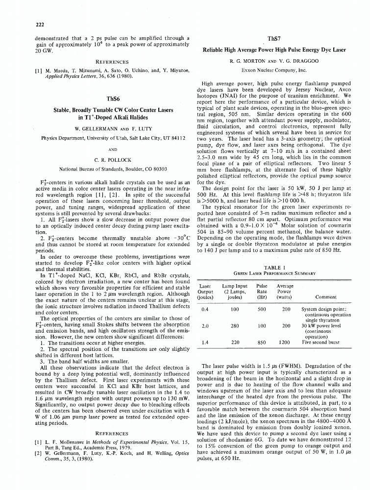 Stable, broadly tunable CW color center lasers in T1+-doped alkali ...