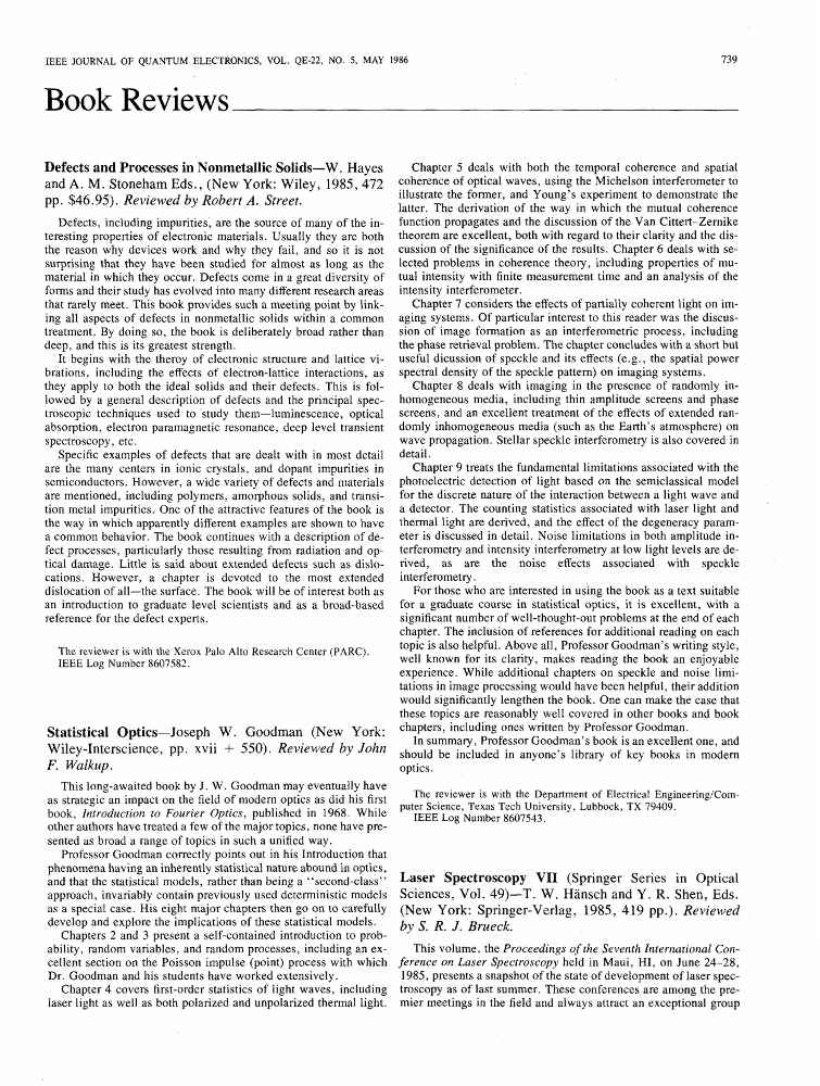 Statistical optics | IEEE Journals & Magazine | IEEE Xplore