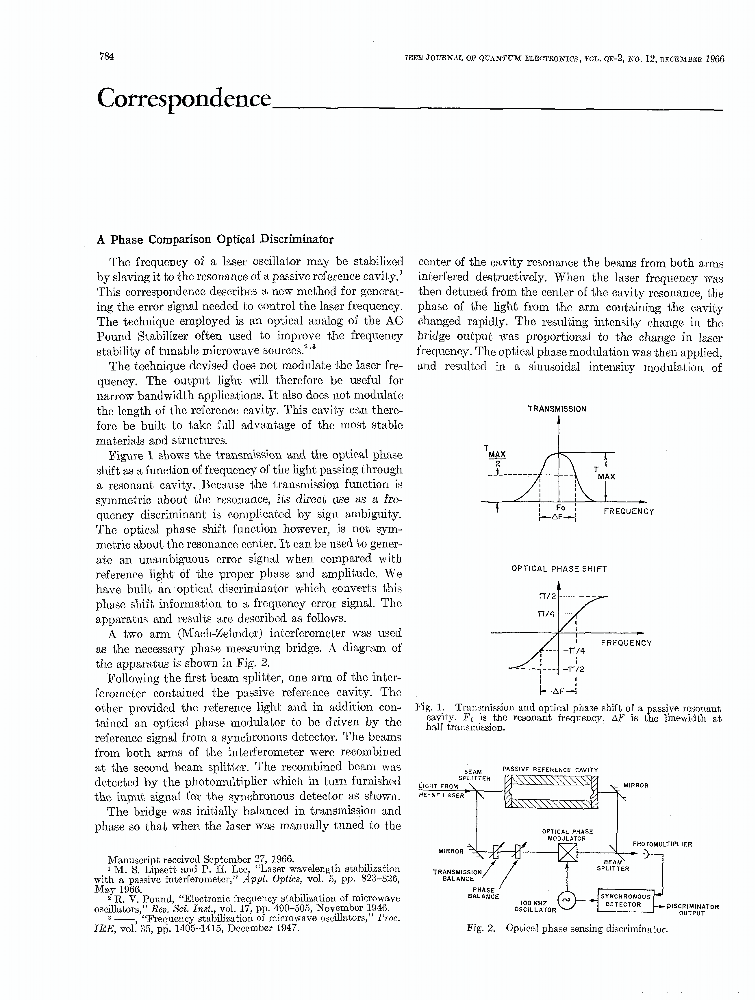 A phase comparison optical discriminator | IEEE Journals & Magazine ...