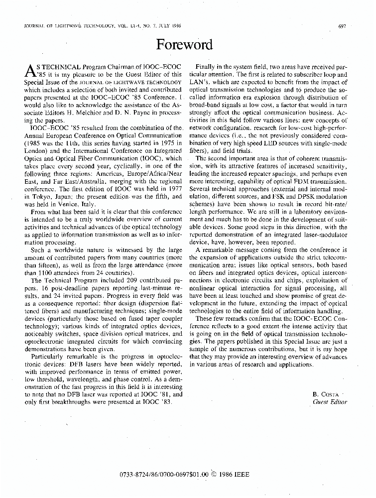 Foreword | IEEE Journals & Magazine | IEEE Xplore