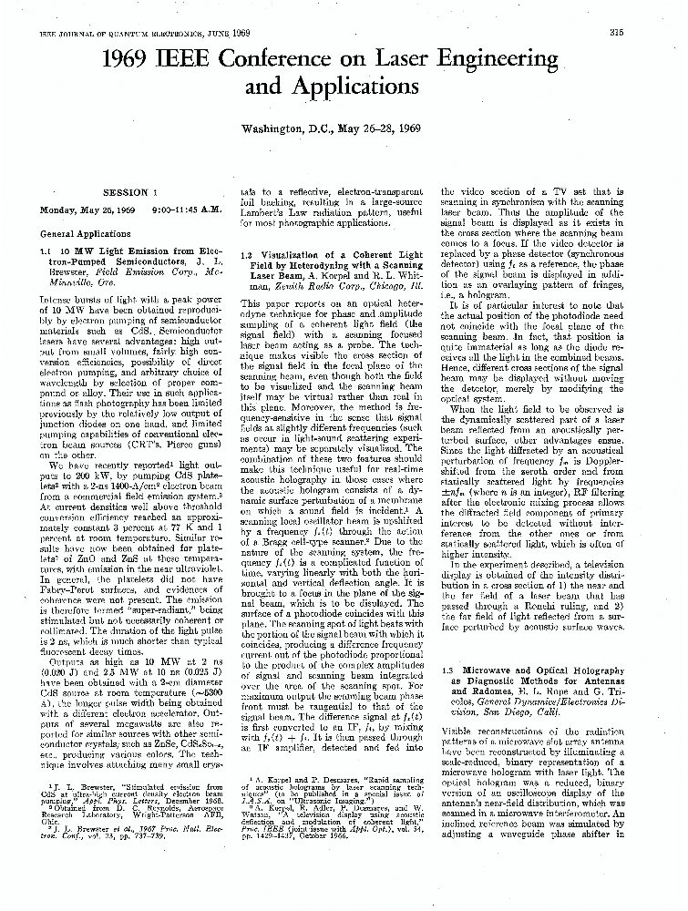 Visualization of a coherent light field by heterodyning with a scanning ...