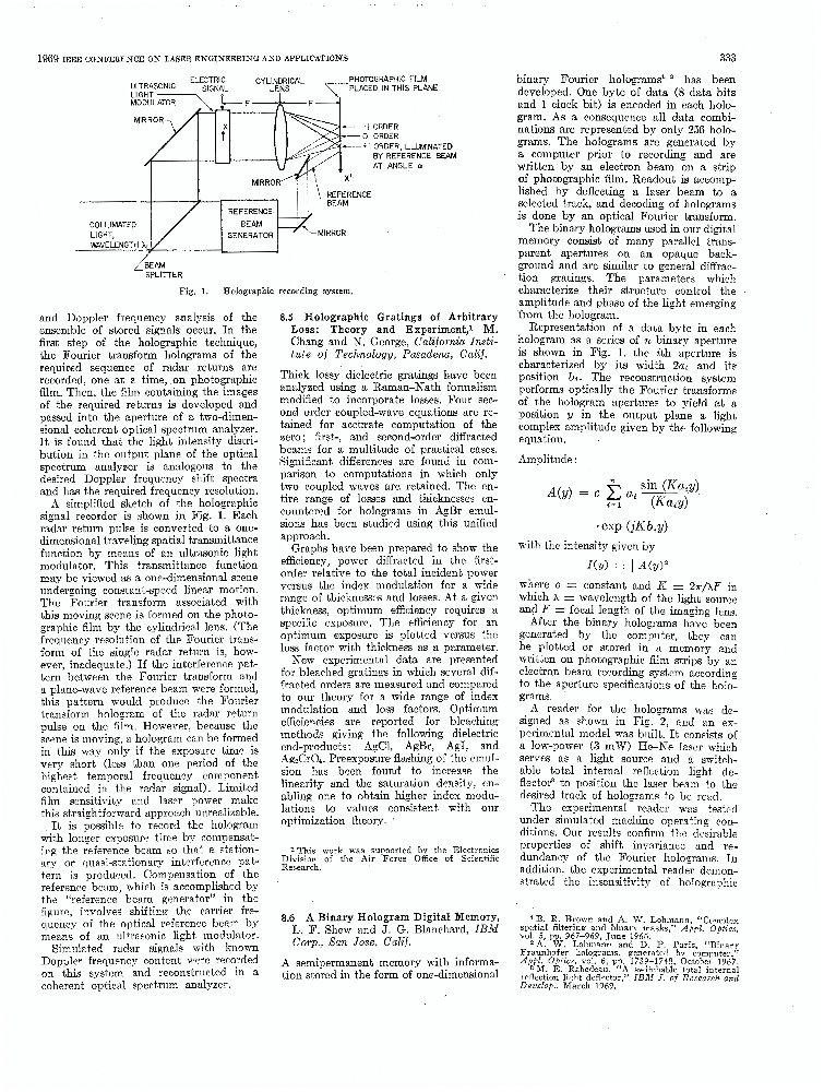 A binary hologram digital memory | IEEE Journals & Magazine | IEEE Xplore