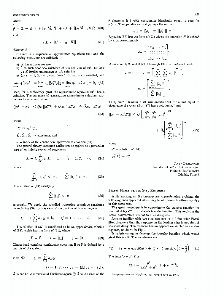 Linear Phase versus Step Response | IEEE Journals & Magazine | IEEE Xplore