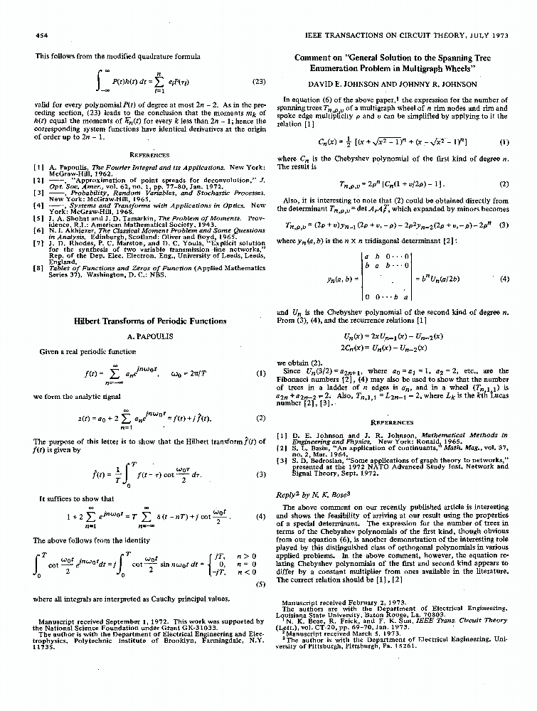 Comment on "General Solution to the Spanning Tree Enumeration Problem in Multigraph Wheels ...