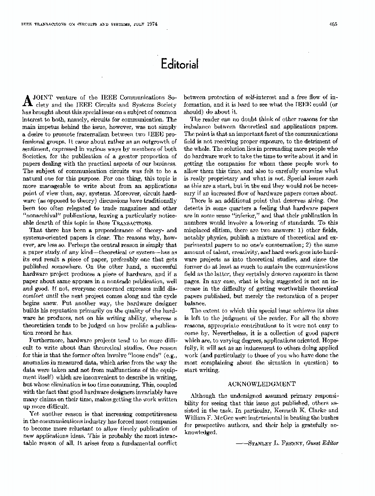 Editorial Ieee Journals And Magazine Ieee Xplore