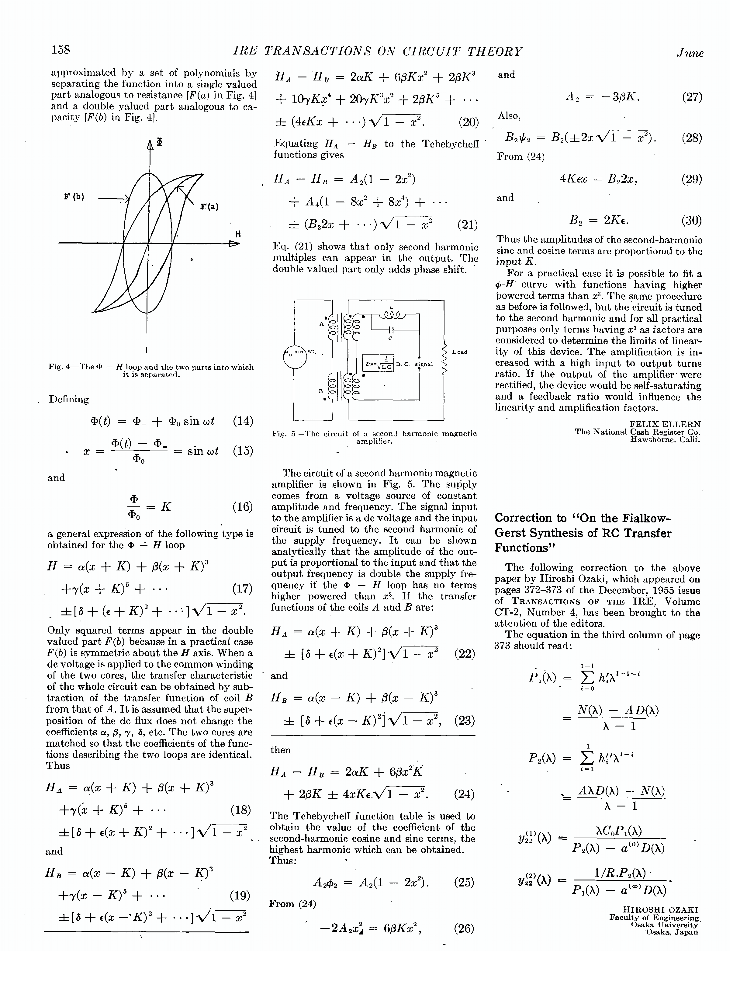 Correction To On The Fialkow Gerst Synthesis Of Rc Transfer Functions Ieee Journals